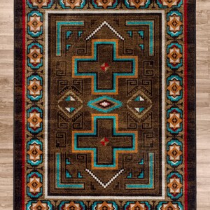 Brown Southwestern Rug, Brown Southwest Rug, Brown Southwestern Area ...