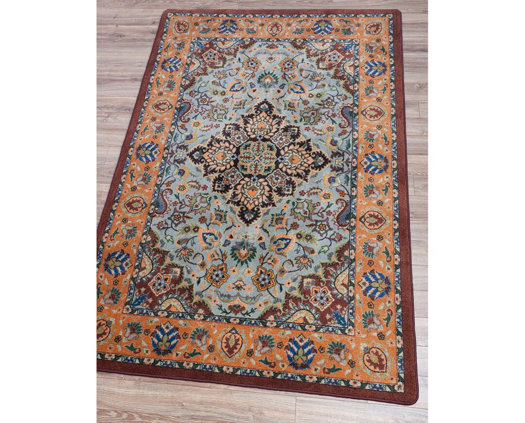 Blue Persian Style Rug Persian Style Area Rug Persian Rug - Etsy