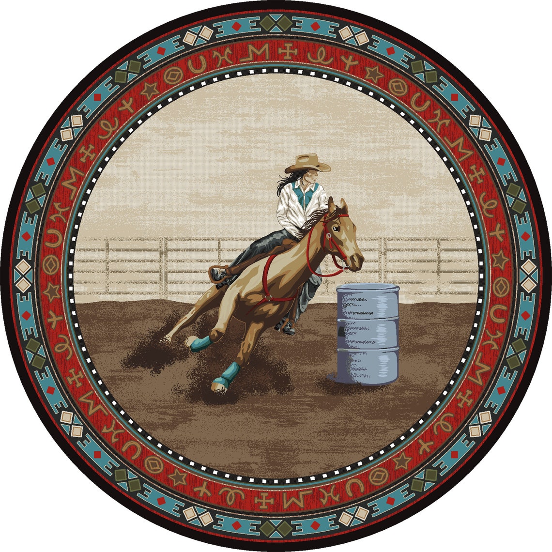 Cowboy Rug Cowboy Area Rug Western Rug Western Area Rug - Etsy