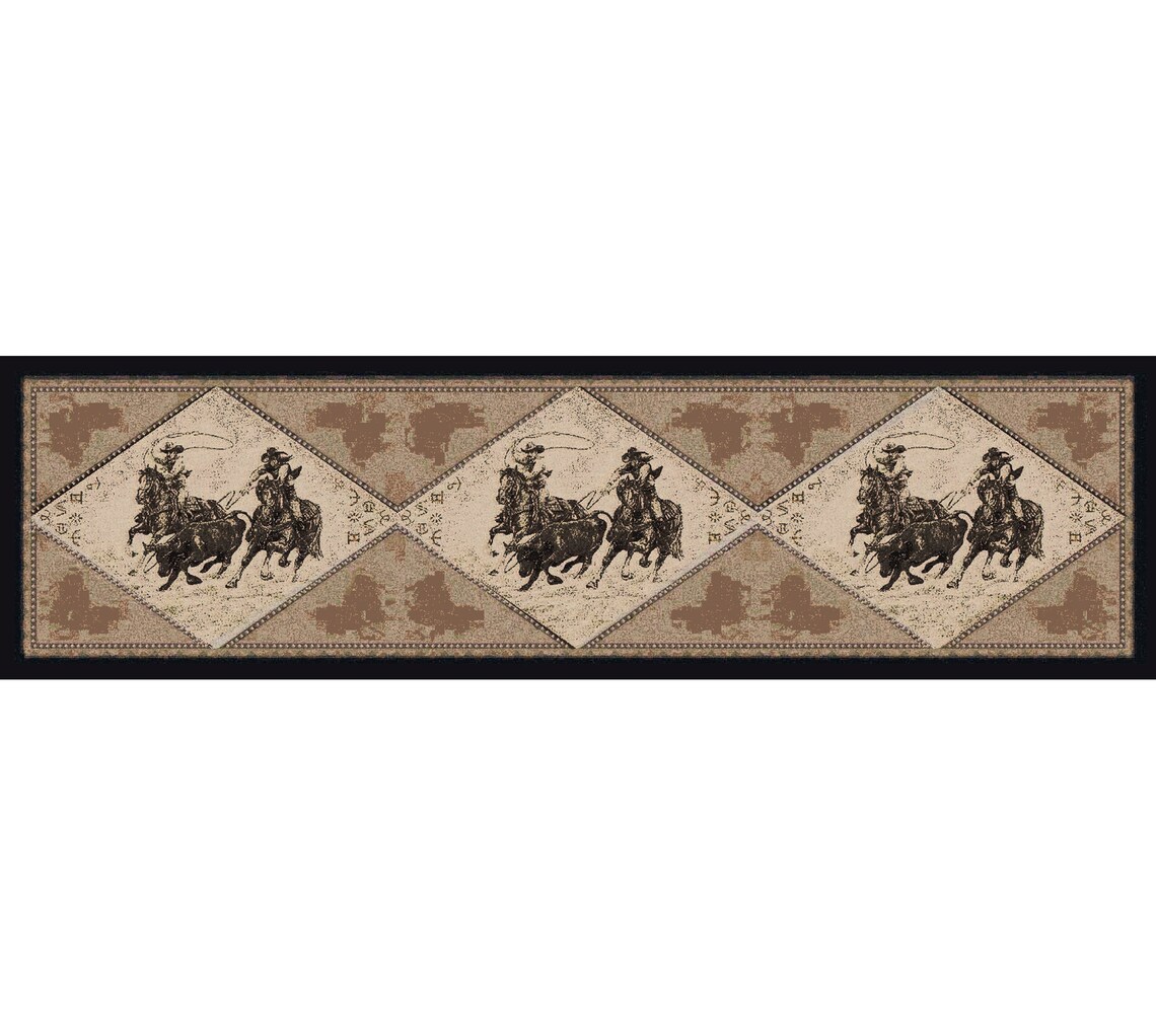 Cowboy Rug Cowboy Area Rug Western Rug Western Area Rug - Etsy