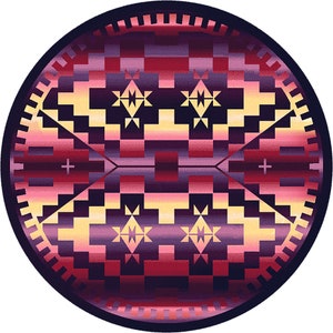 Bright Native American Style Rug, Purple Native American Style Rug ...