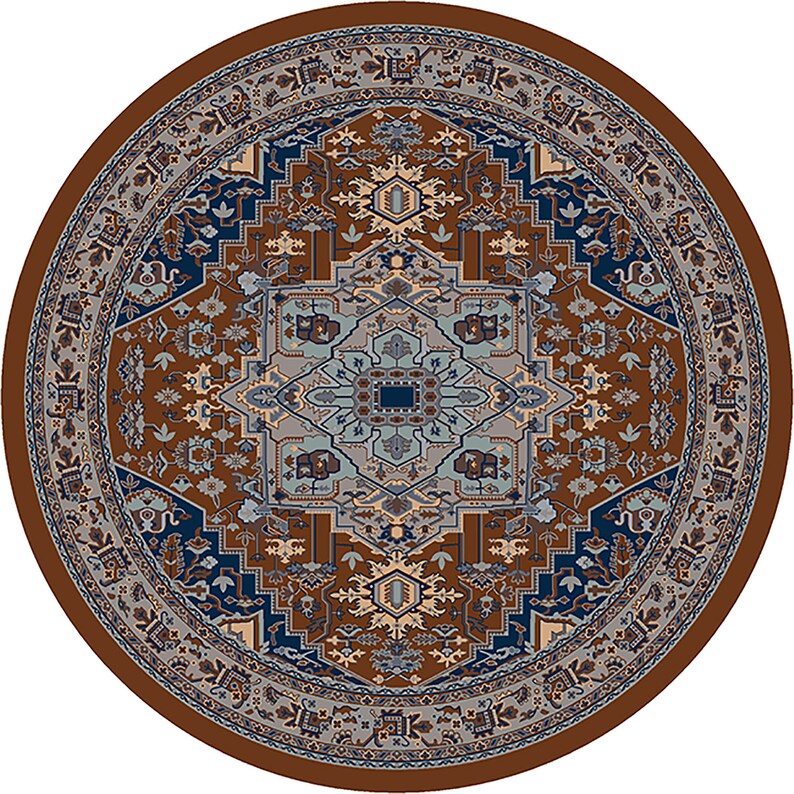 Blue Persian Style Rug Persian Style Area Rug Persian Rug | Etsy