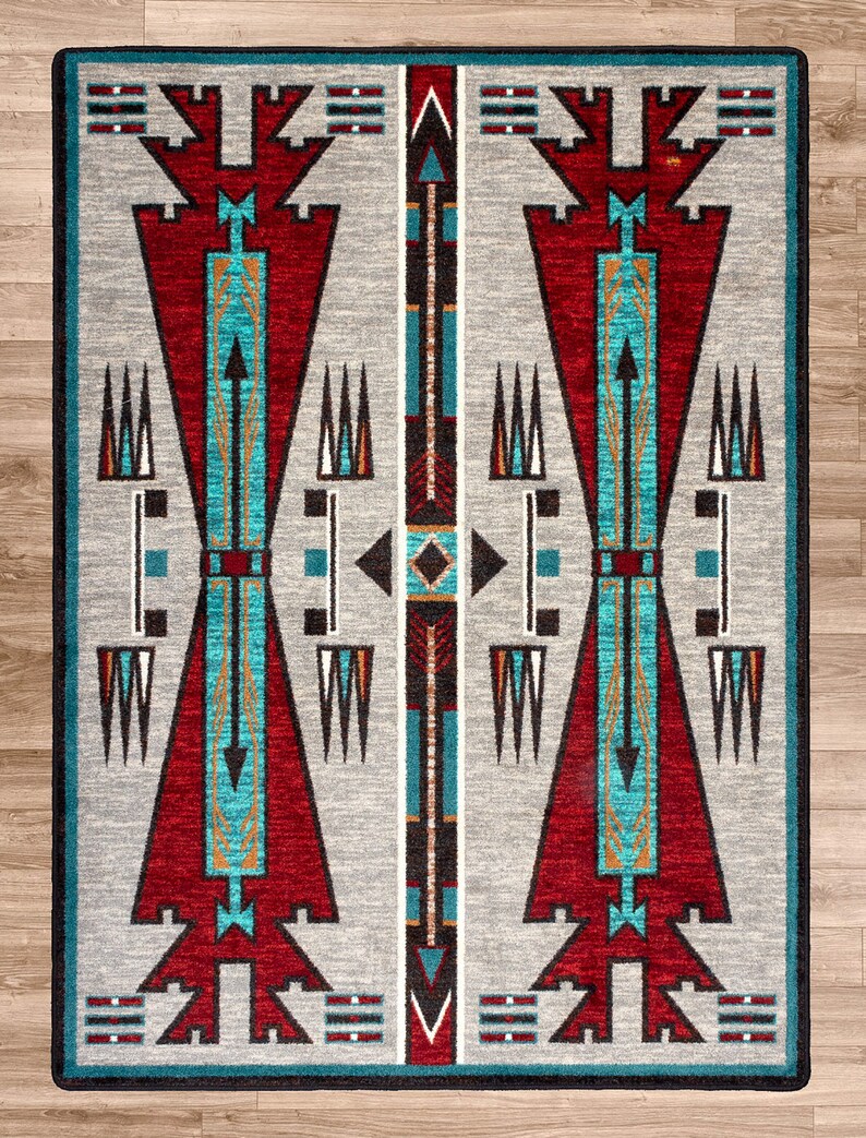 Gray Southwestern Rug Gray Southwest Rug Gray Southwestern - Etsy