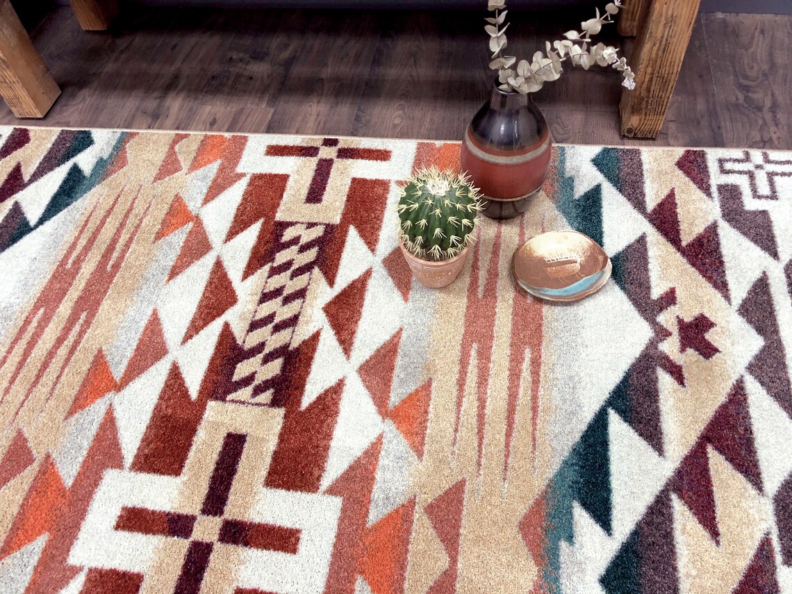 Bright Native American Style Rug Bright Native American Style - Etsy