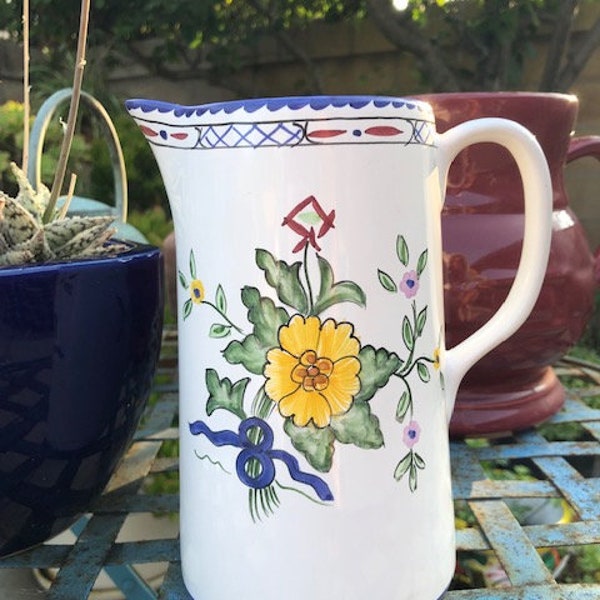 Hand Painted Pitcher - Etsy