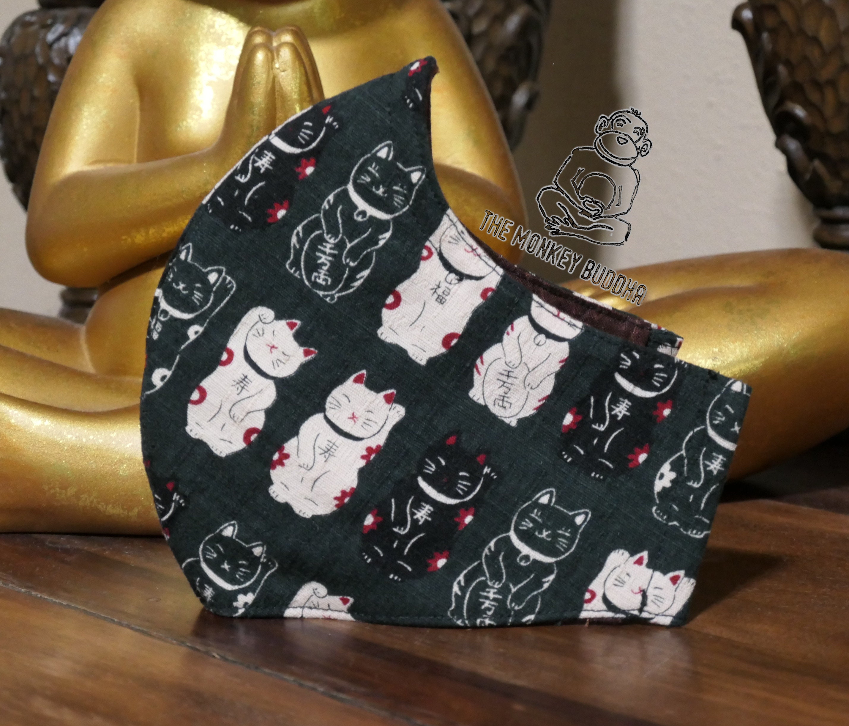 Lucky Cat Mask Kawaii Cat Kawaii Cat Mask Maneki Mask - Etsy