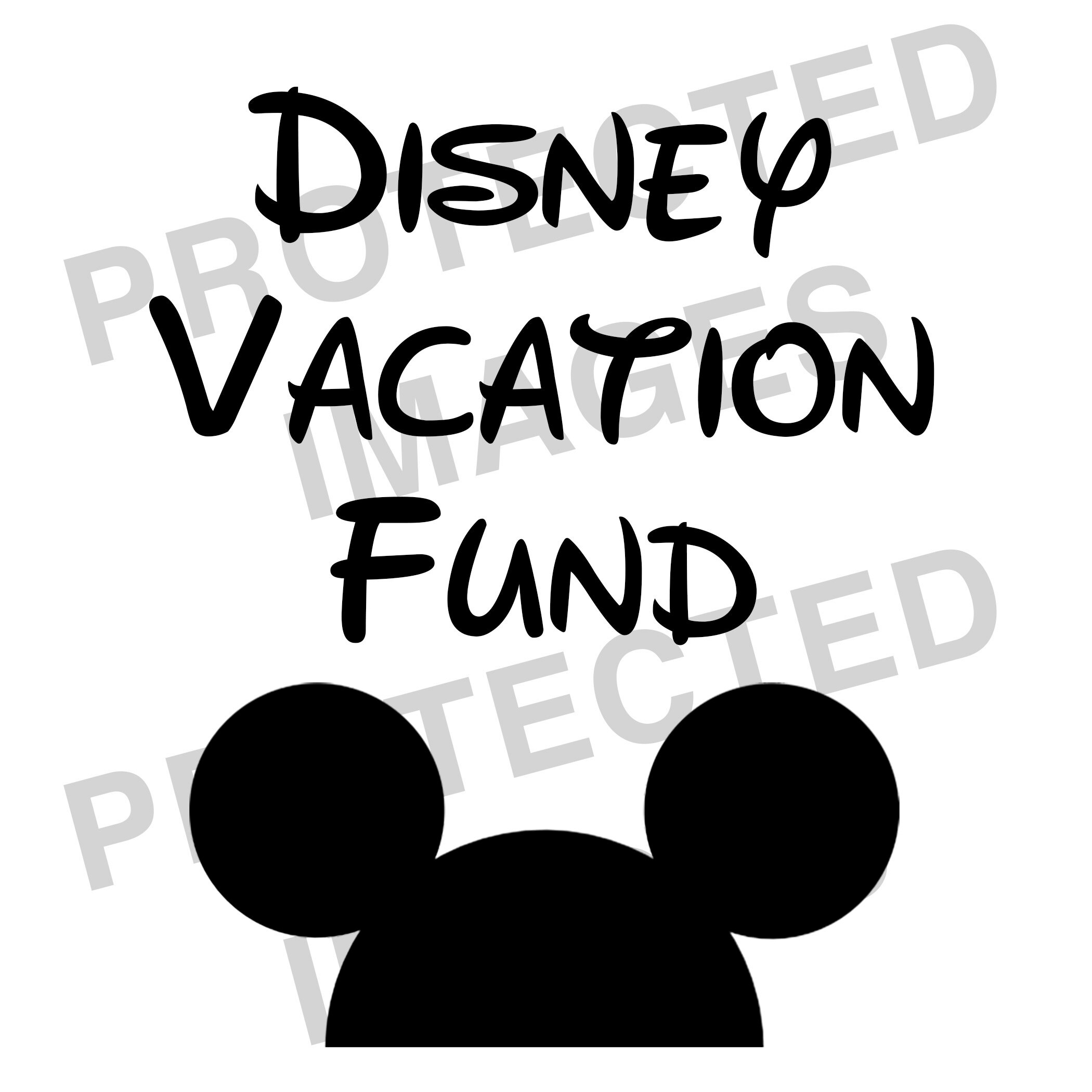 Disney Vacation Fund Vinyl Lettering Glass Block Decal ONLY - Etsy