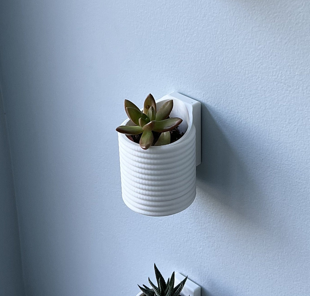 Indoor Planter Wall Pot With Twist-on Drip Tray Easy Installation ...