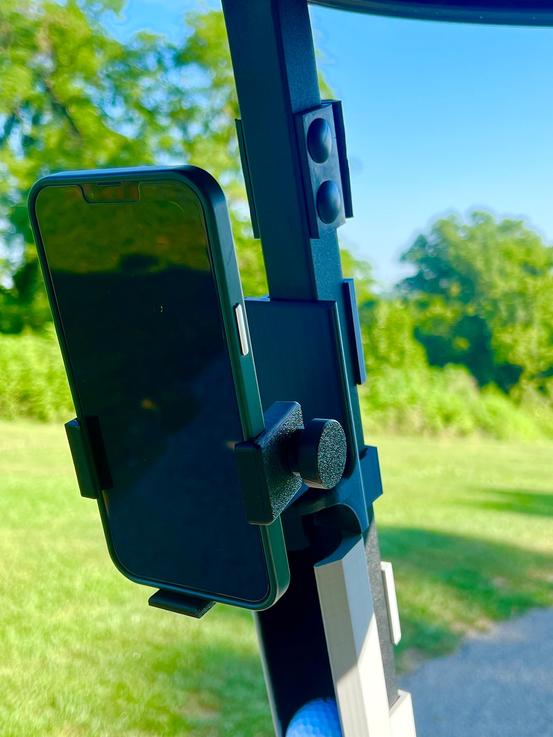 Golf Cart Cell Phone Holder - Adjustable - Fits 1-inch Rail, Tilt ...