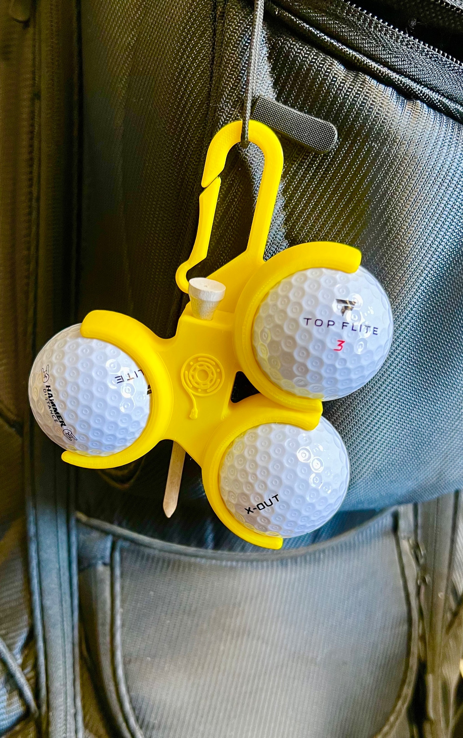 Handmade Golf Ball Belt Clip Holder: Holds Three Balls and Tee for ...
