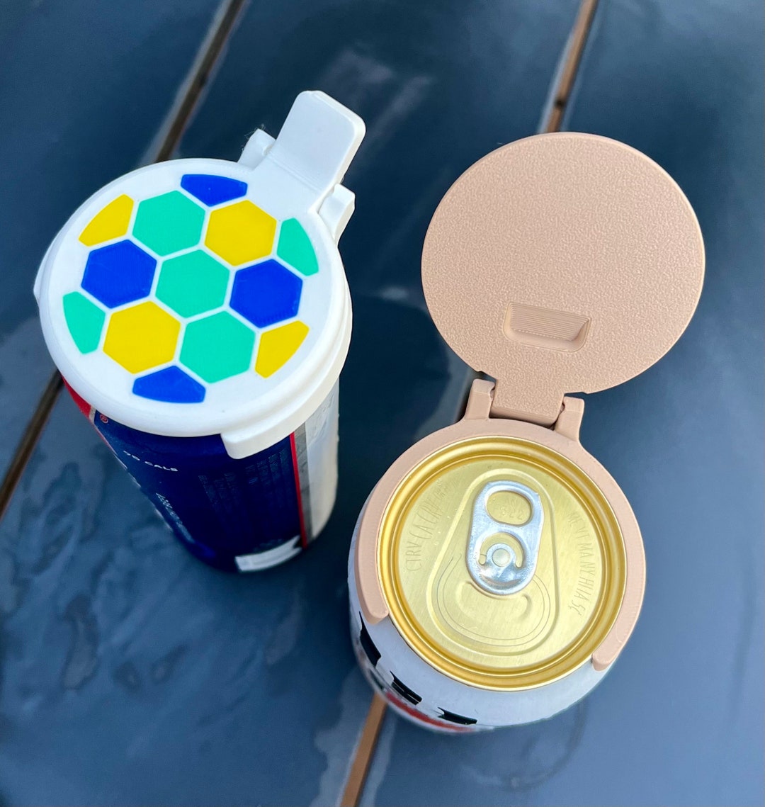 Versatile Can Topper for 12oz Regular and Skinny Cans - Hexagon and ...