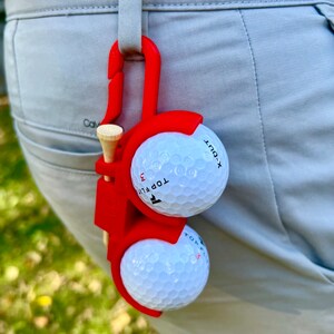 Handmade Golf Ball Belt Clip Holder: Holds Two Balls and Tee for ...