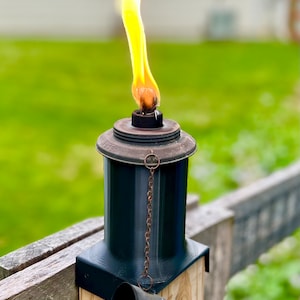 Fence Post Tiki Torch Holder - Durable ABS Plastic for 3.5 Inch 4x4 ...