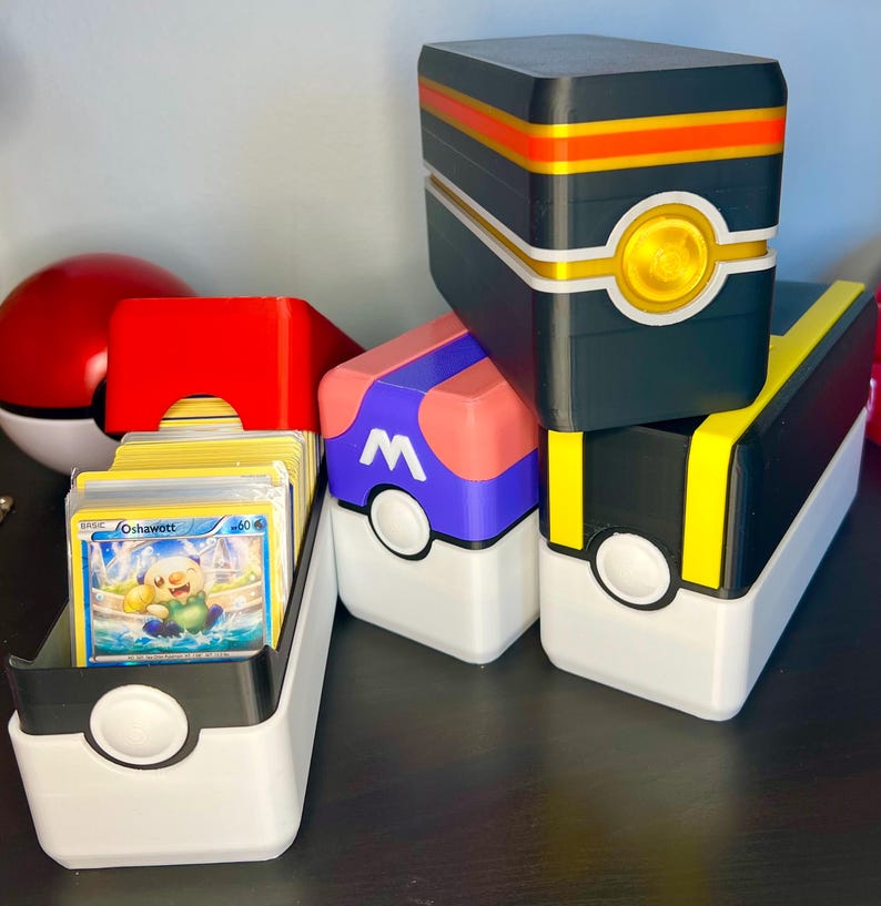 Pokeball Card Chest: 3d-printed Pokémon Card Holder - Etsy