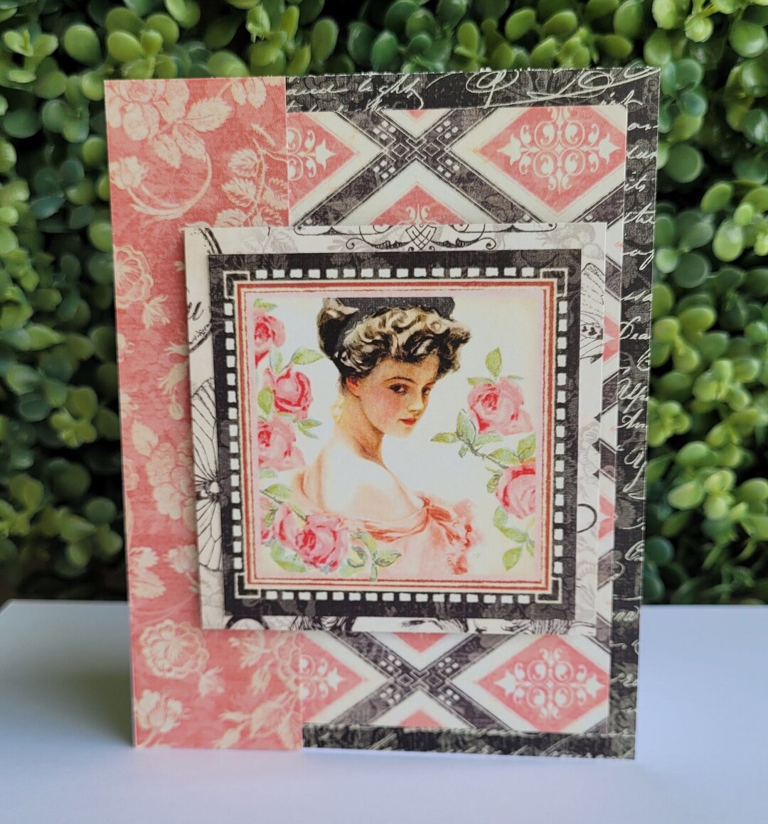 4.25 X 5.5 Card Beautiful Woman Card Romantic Card Card for - Etsy