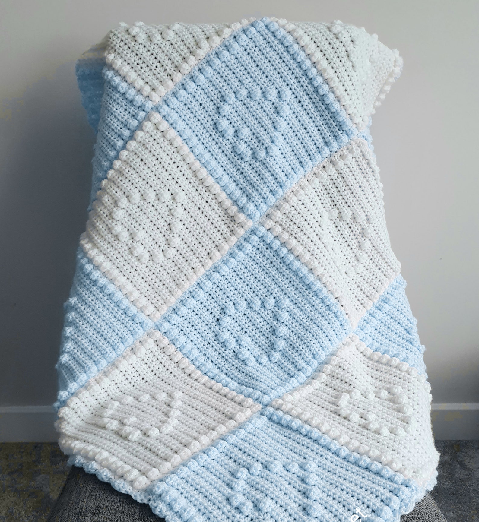Crochet Baby Blanket Pattern, English. - Etsy
