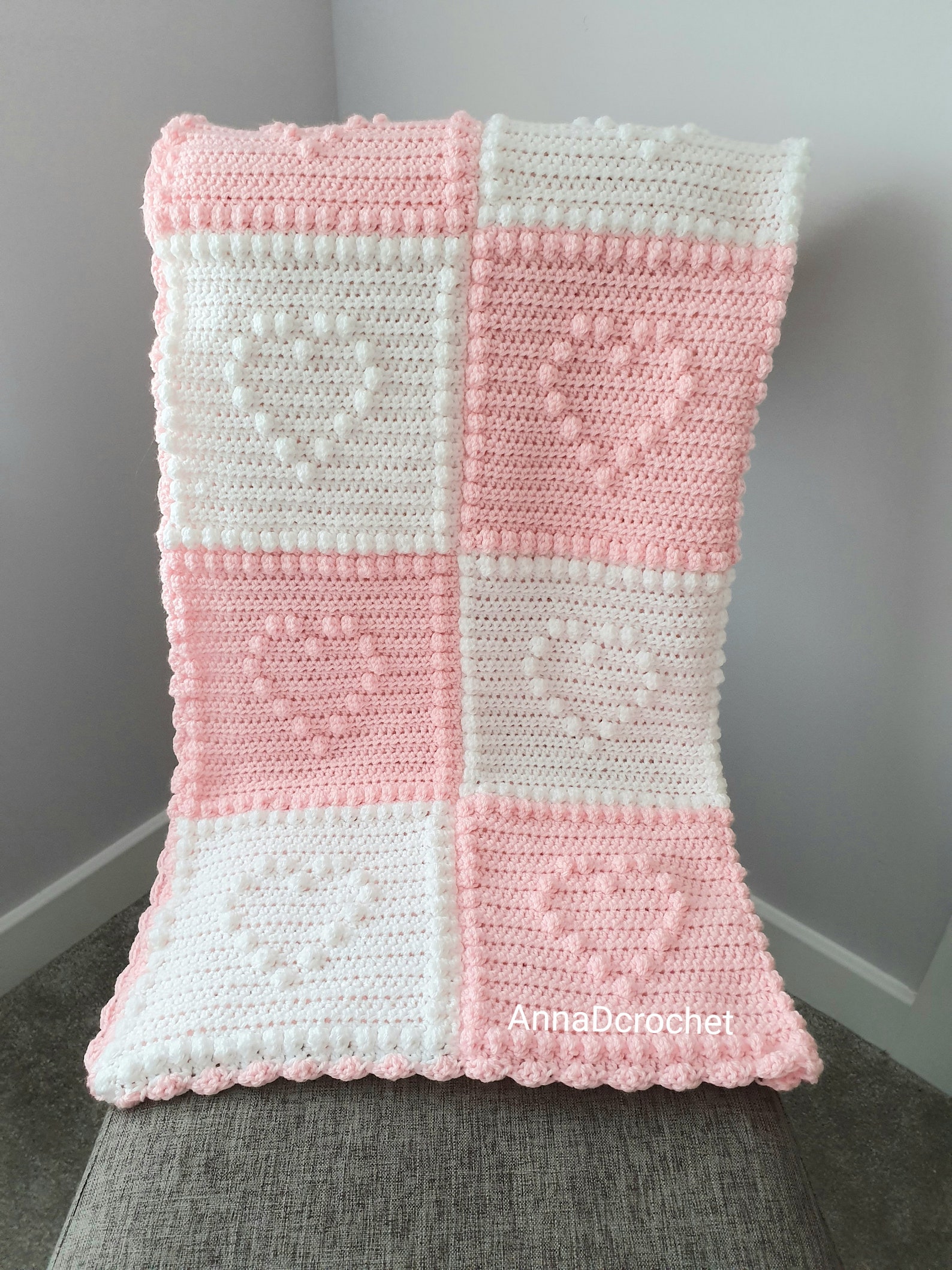 Crochet Baby Blanket Pattern, English. - Etsy