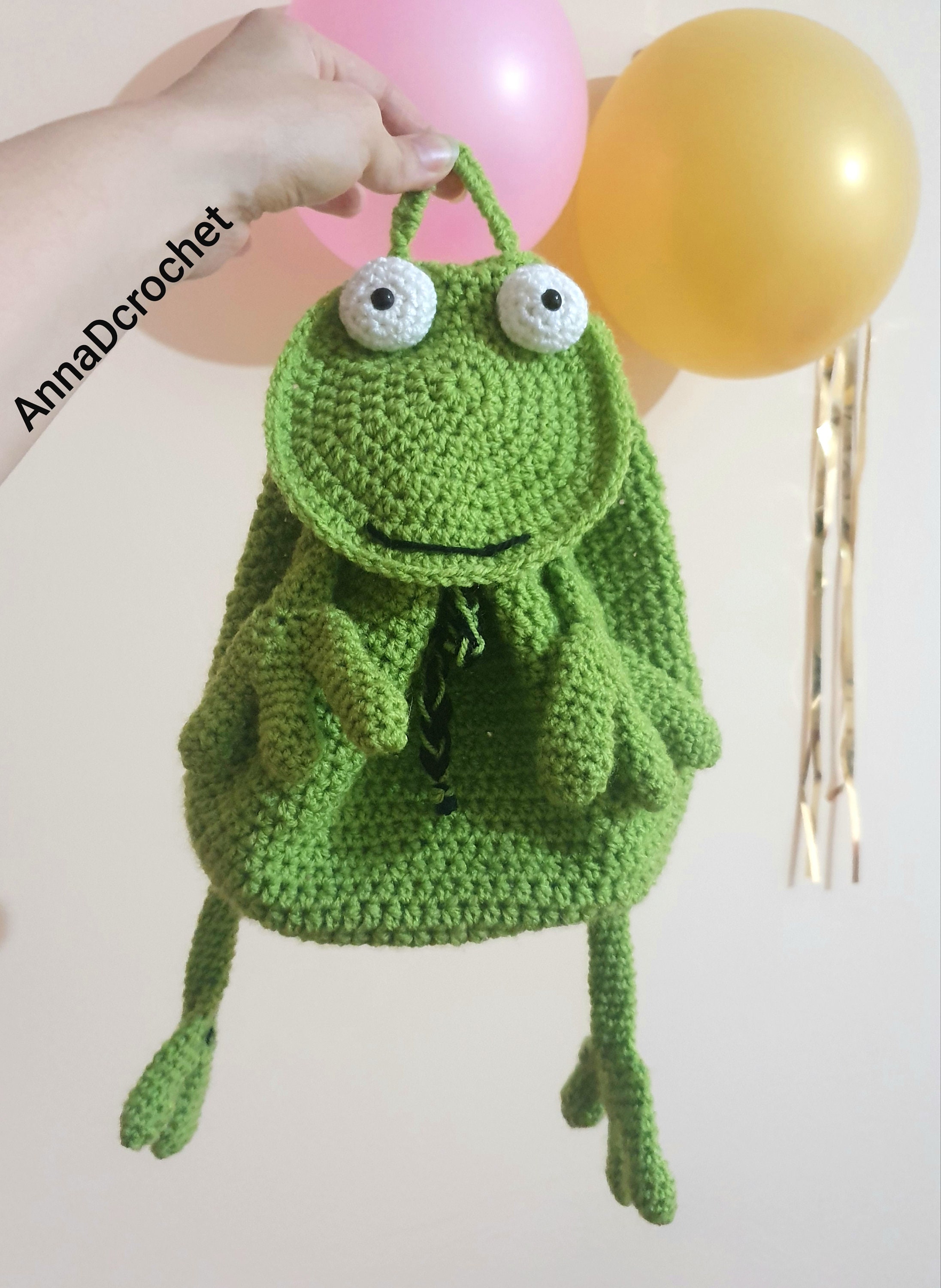 Crochet Back Pack Pattern for Kids. Frog Bag Pack, ENG - Etsy