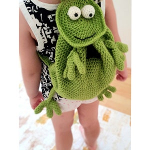 Crochet Back Pack Pattern for Kids. Frog Bag Pack, ENG - Etsy