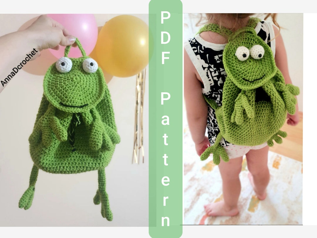 Crochet Bag Pack Pattern. Frog Backpack, ENG - Etsy