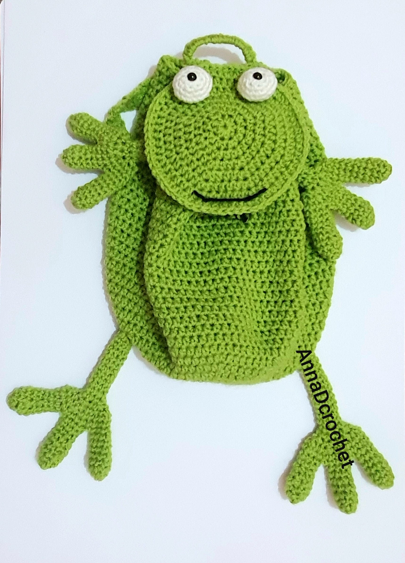 Crochet Back Pack Pattern for Kids. Frog Bag Pack, ENG - Etsy