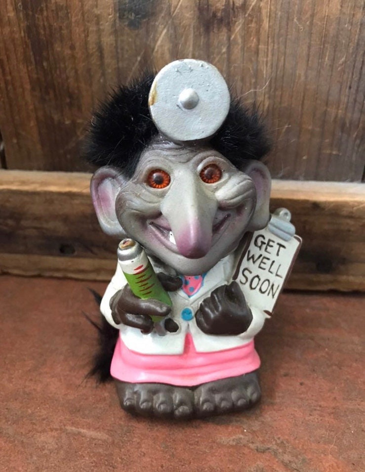 Very Rare HTF 1972 Berries Get Well Soon Dr Bill Bobble Head Troll - Etsy