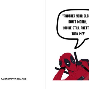 Deadpool Birthday Card #1 - Etsy