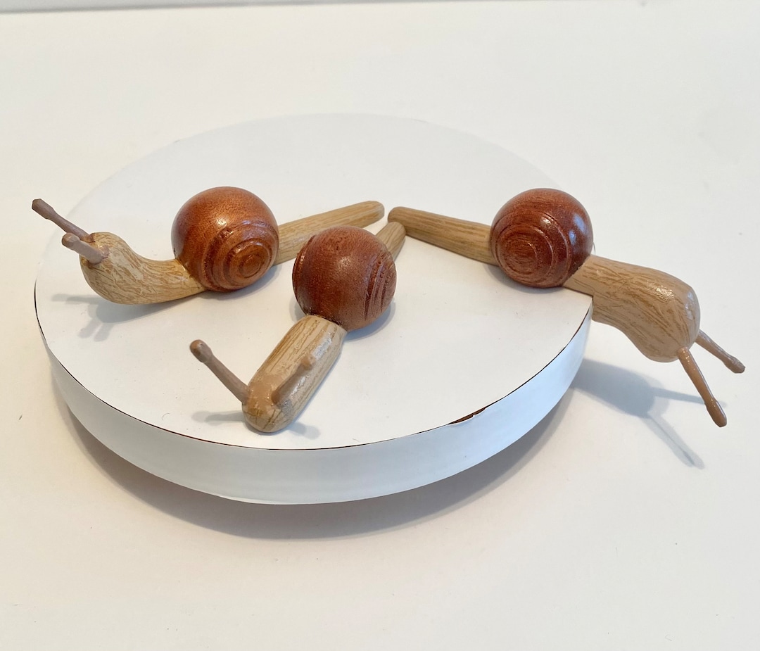 Wooden, Snails, Lathe Turned Novelty Snails - Etsy UK