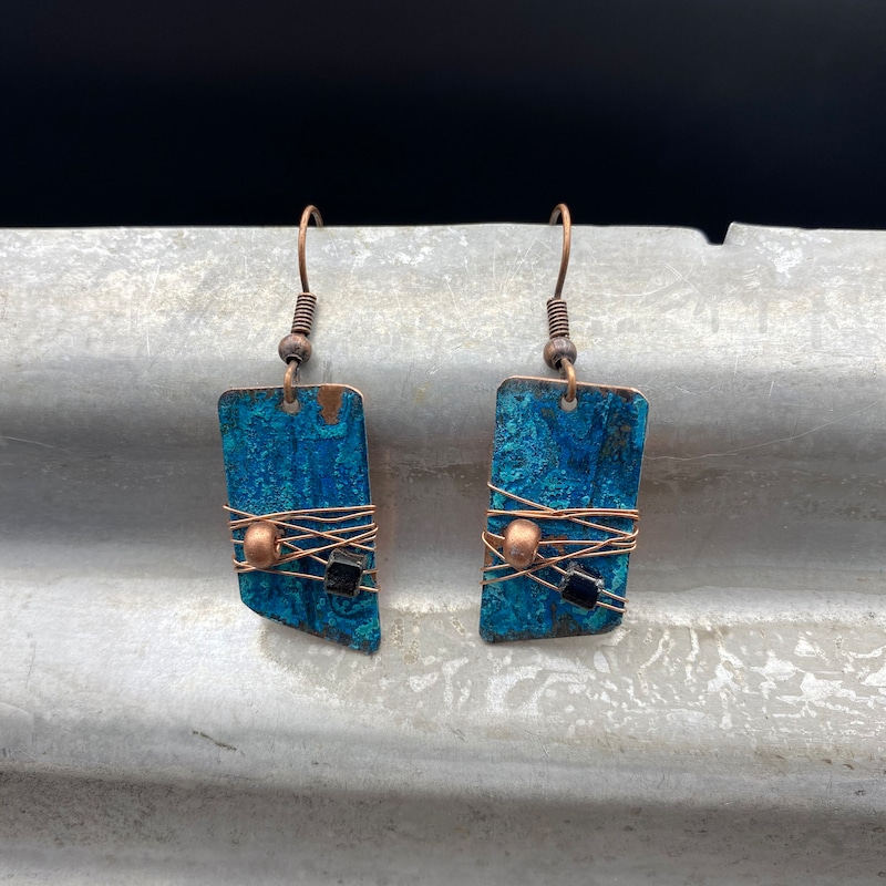 Patina Earrings - Etsy