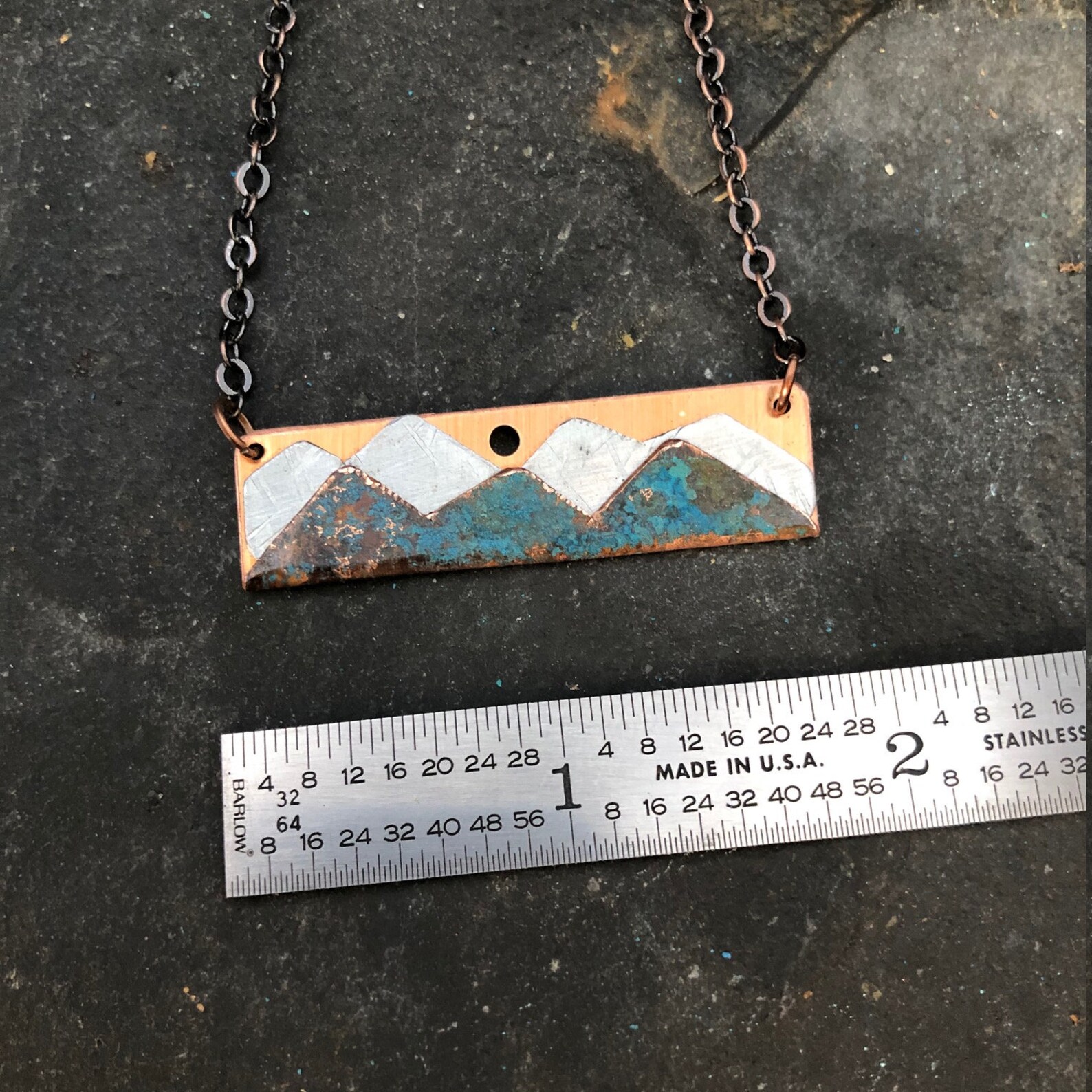 Copper Necklace - Recycled Jewelry - Handmade Copper Jewelry - Patina ...