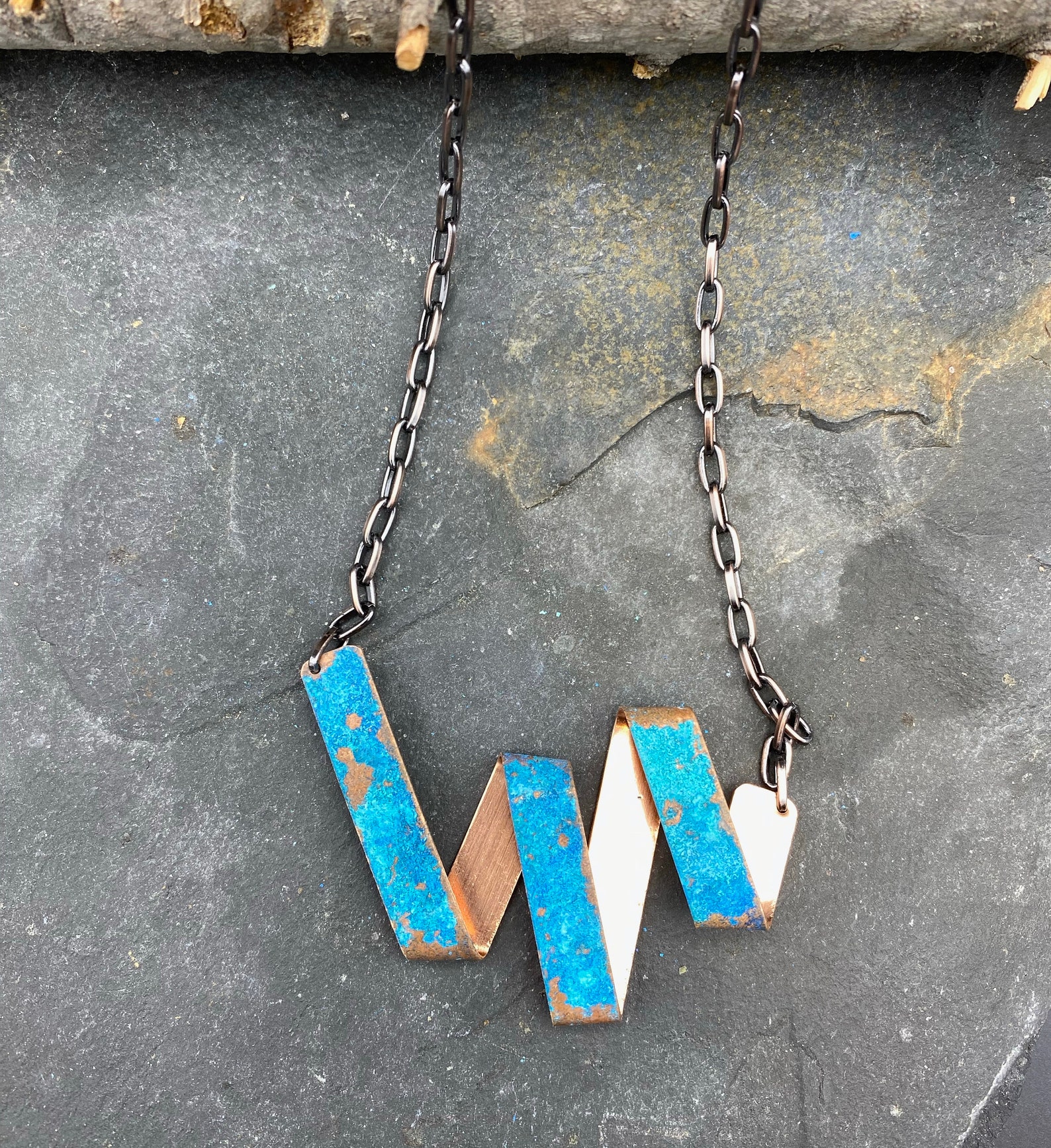 Copper necklace Recycled Jewelry Handmade copper Jewelry | Etsy