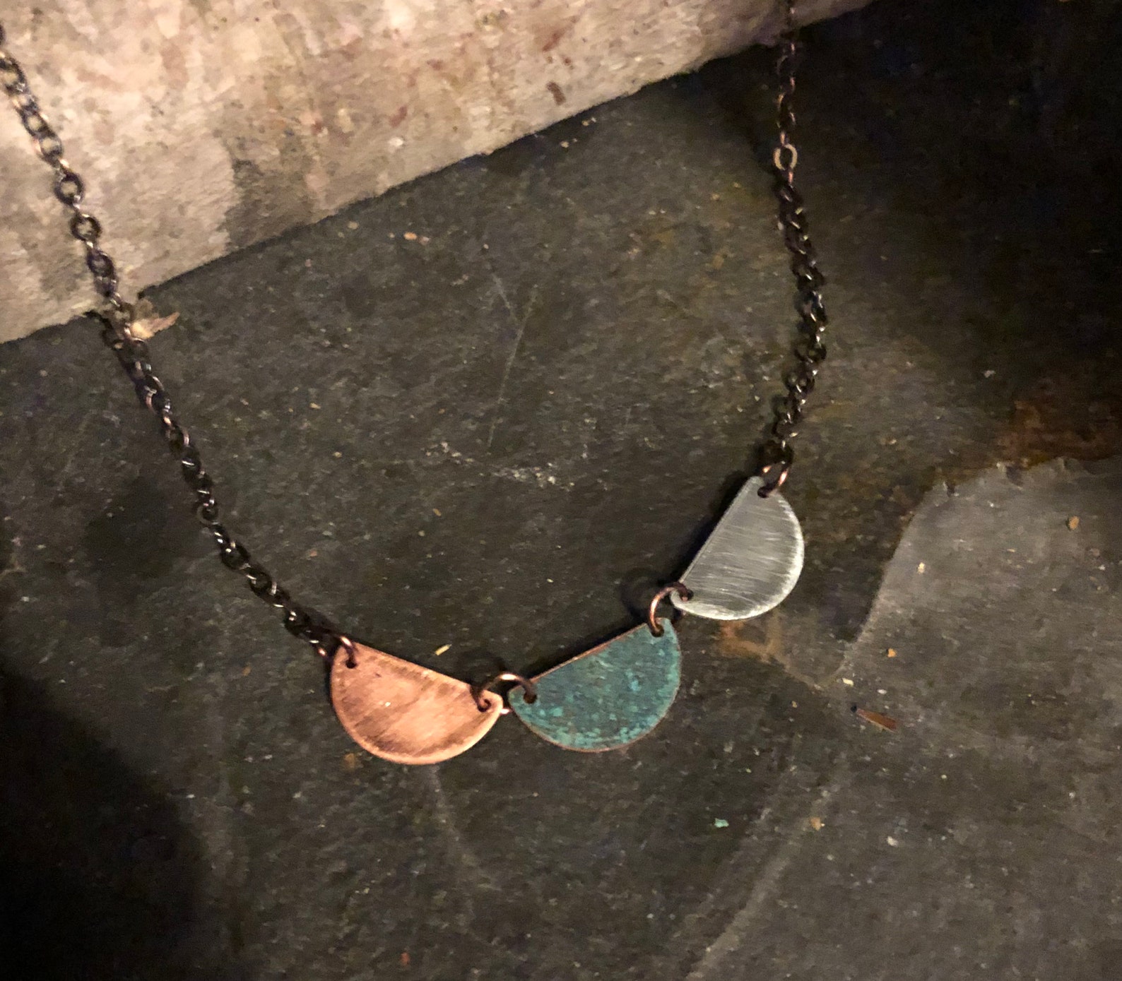 Collier en cuivre Bijoux recyclés Bijoux en cuivre faits à - Etsy France