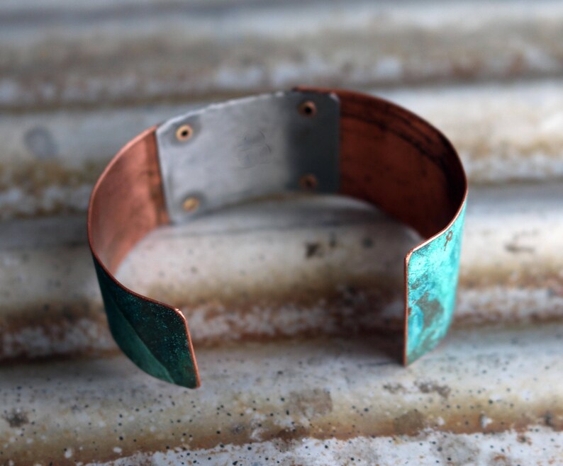 Copper Cuff Bracelet - Recycled Jewelry - Handmade Copper Jewelry ...