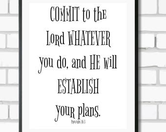 Proverbs 16 3 | Etsy