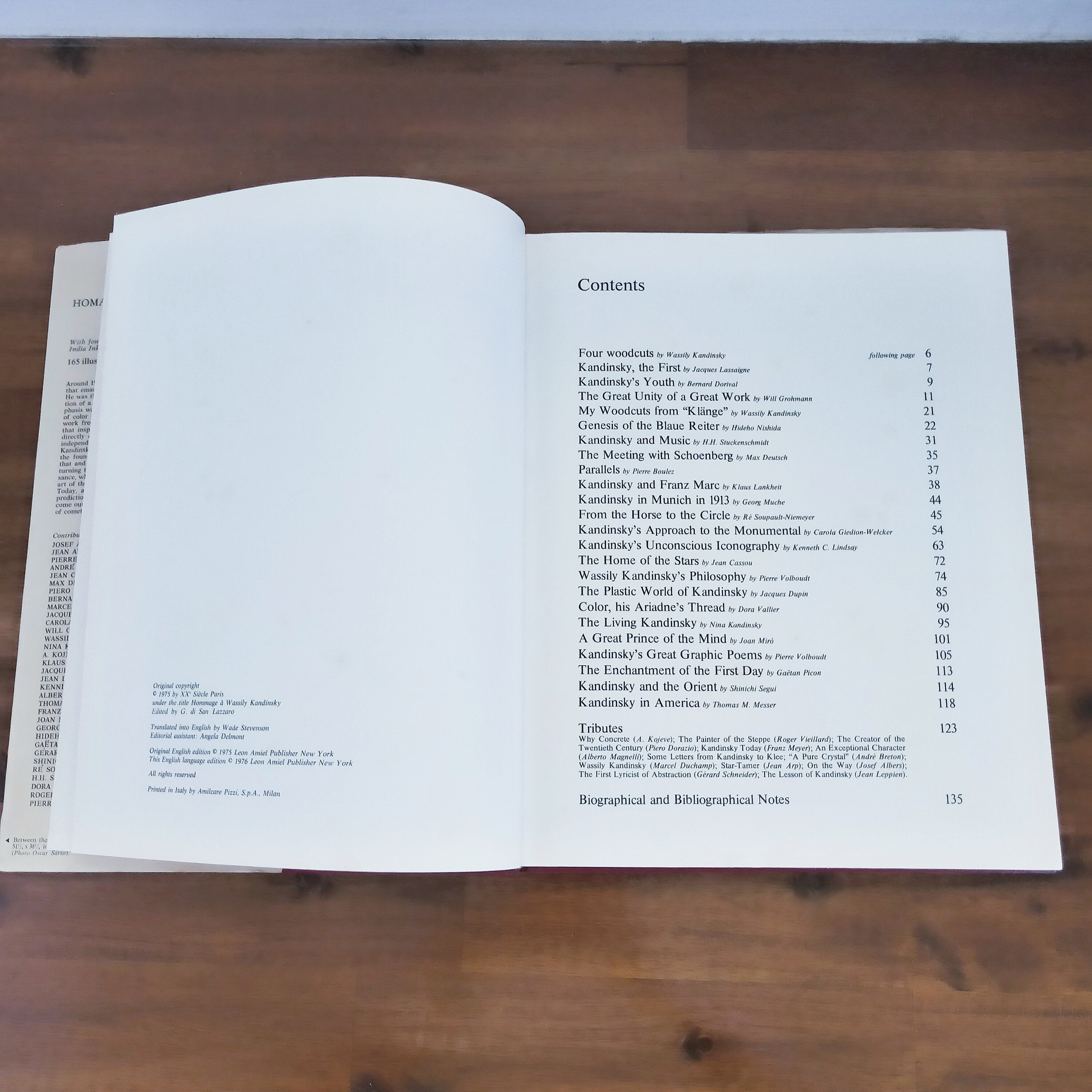 Vintage 'homage to Wassily Kandinsky' Hardcover Coffee Table Art Book ...