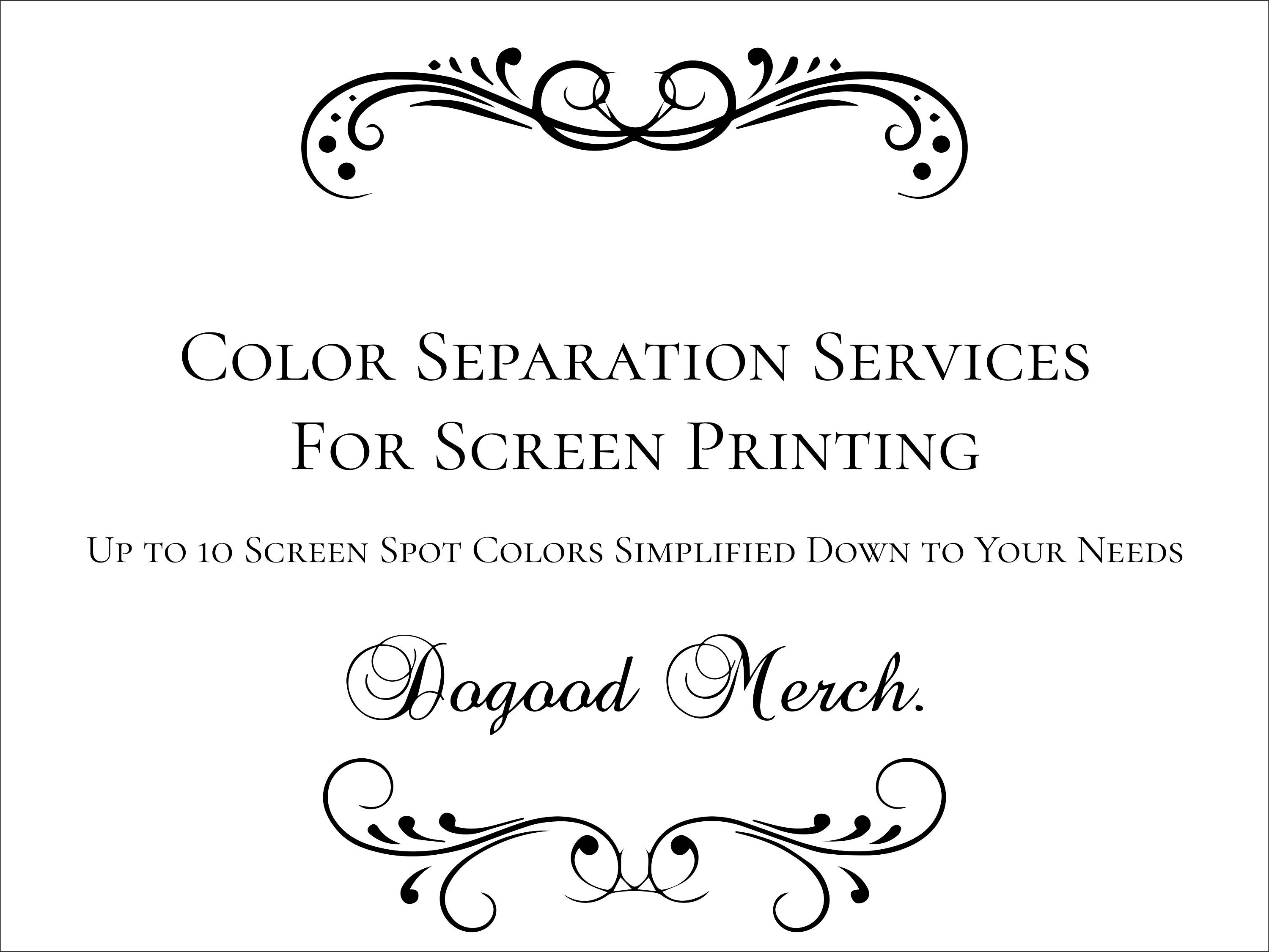 Color Separation Services for Simulation Screen Printing - Etsy