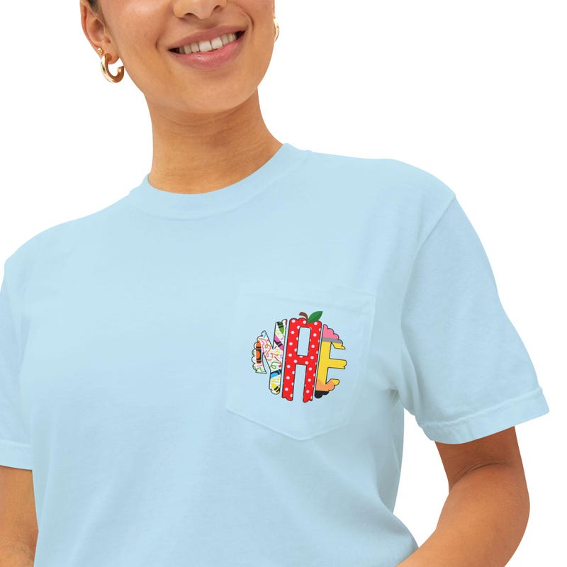 Monogram Pocket Tee - Etsy