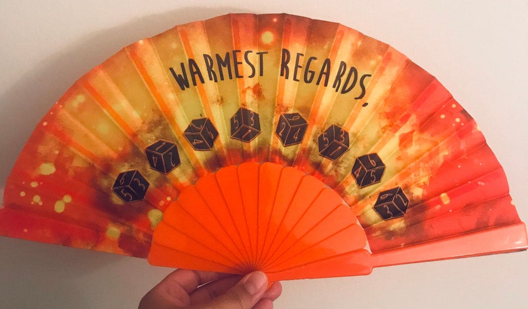 Warmest Regards - Fireball Spell - Handheld Fan - Etsy