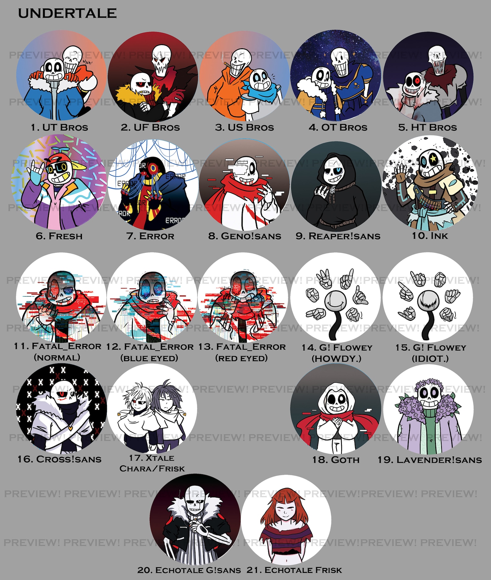 Undertale AU Singular Button one Button - Etsy Australia