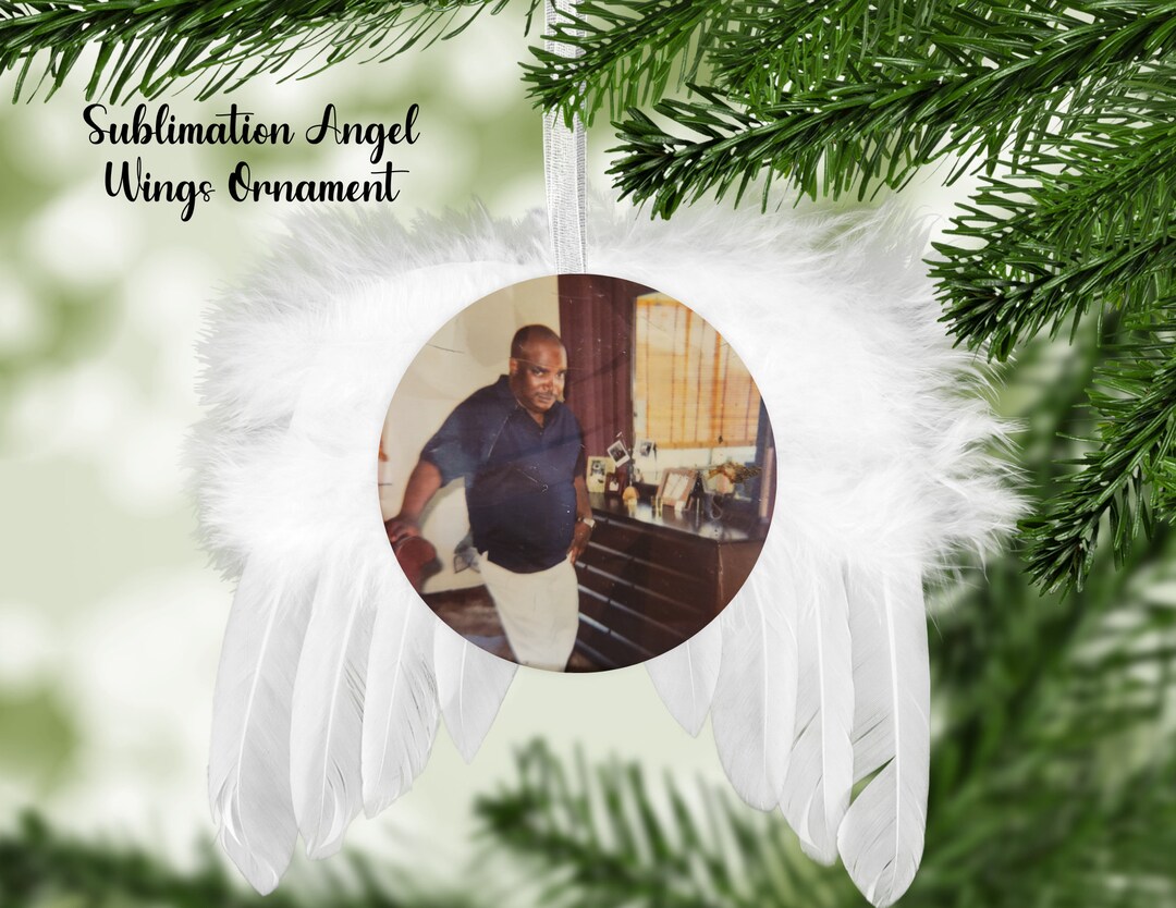 Sublimation Angel Wings Ornament - Etsy