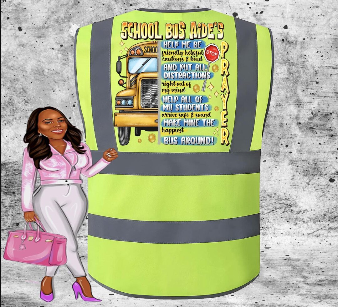 Bus Driver Aide Monitor Reflector Safety Vest - Etsy