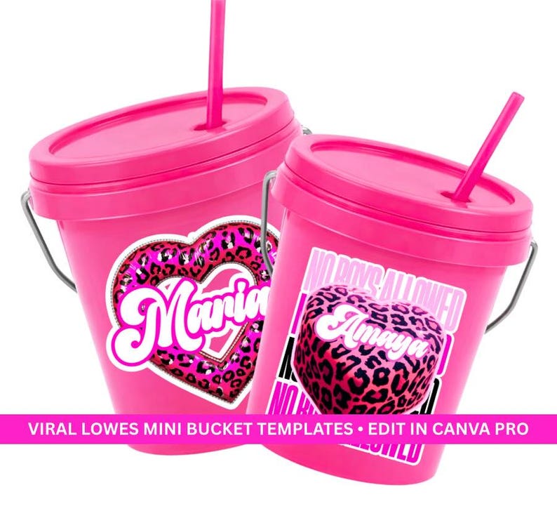 Lowe's Mini Bucket Templates - Etsy