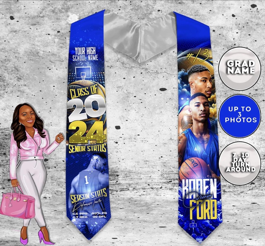 Basketball Graduation Stole - Etsy