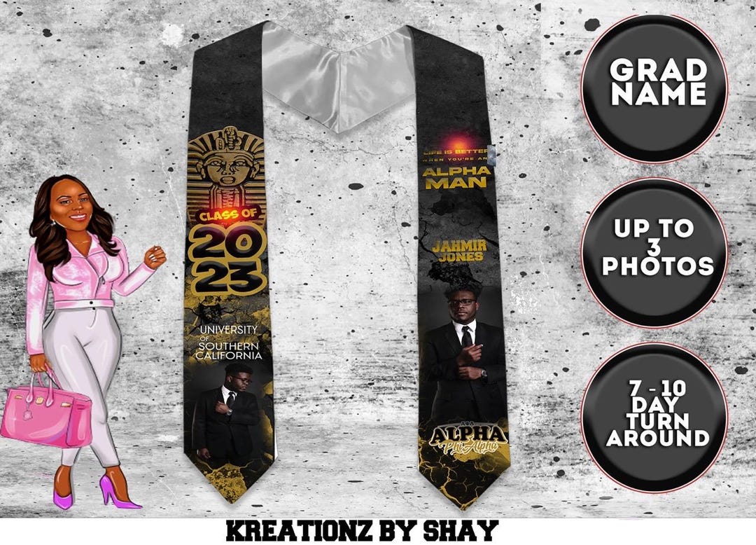 Greek Graduation Stole - Etsy