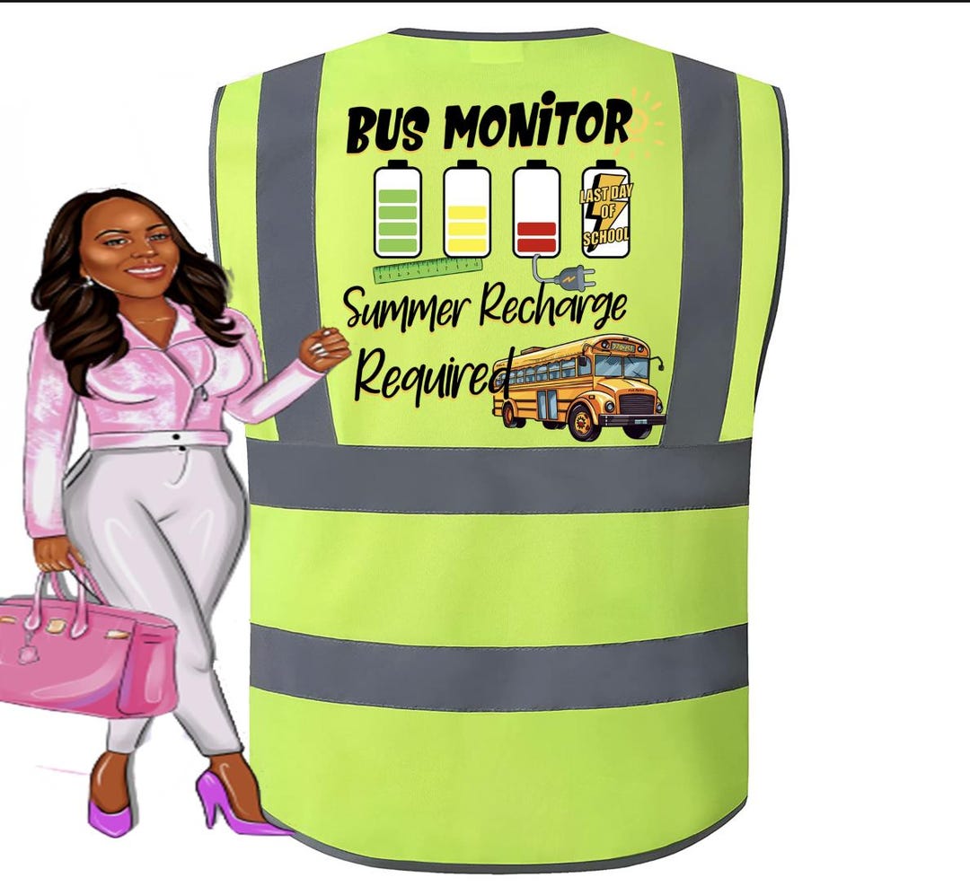 Bus Driver Monitor Reflector Safety Vest - Etsy