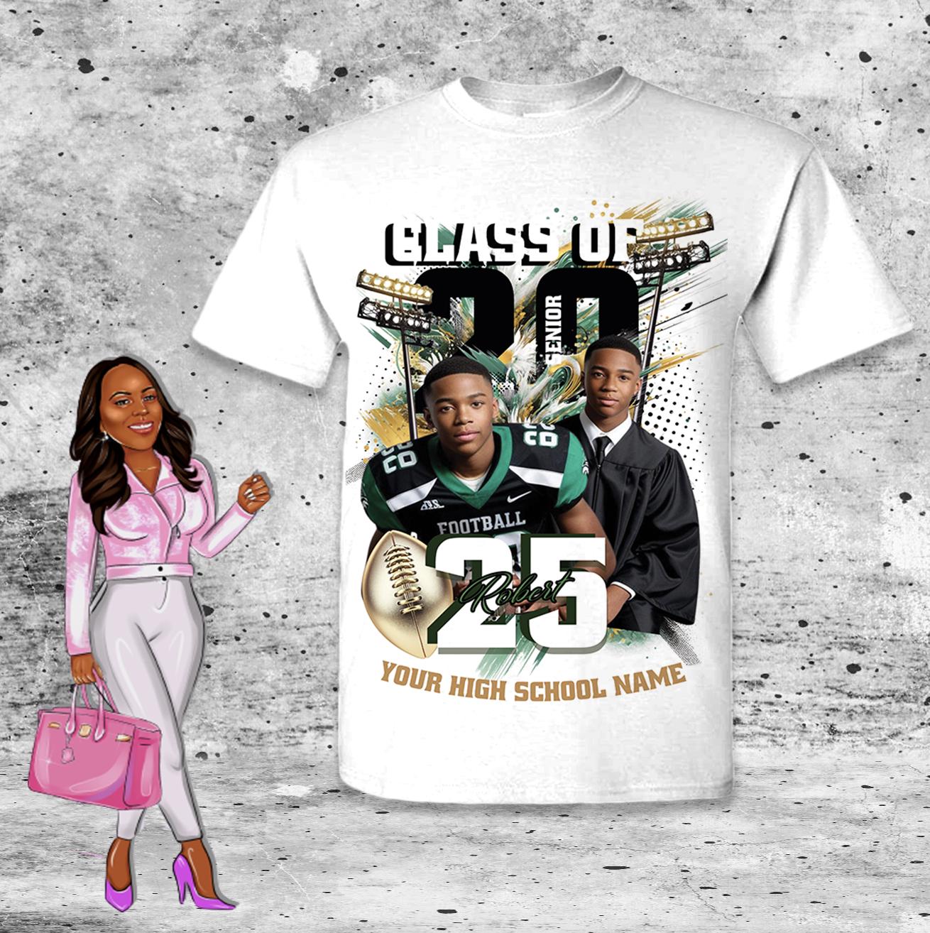 Football Player Graduation Shirts - Etsy