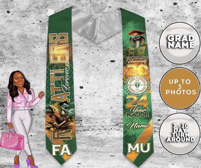 Custom FAMU Graduation Stole - Etsy