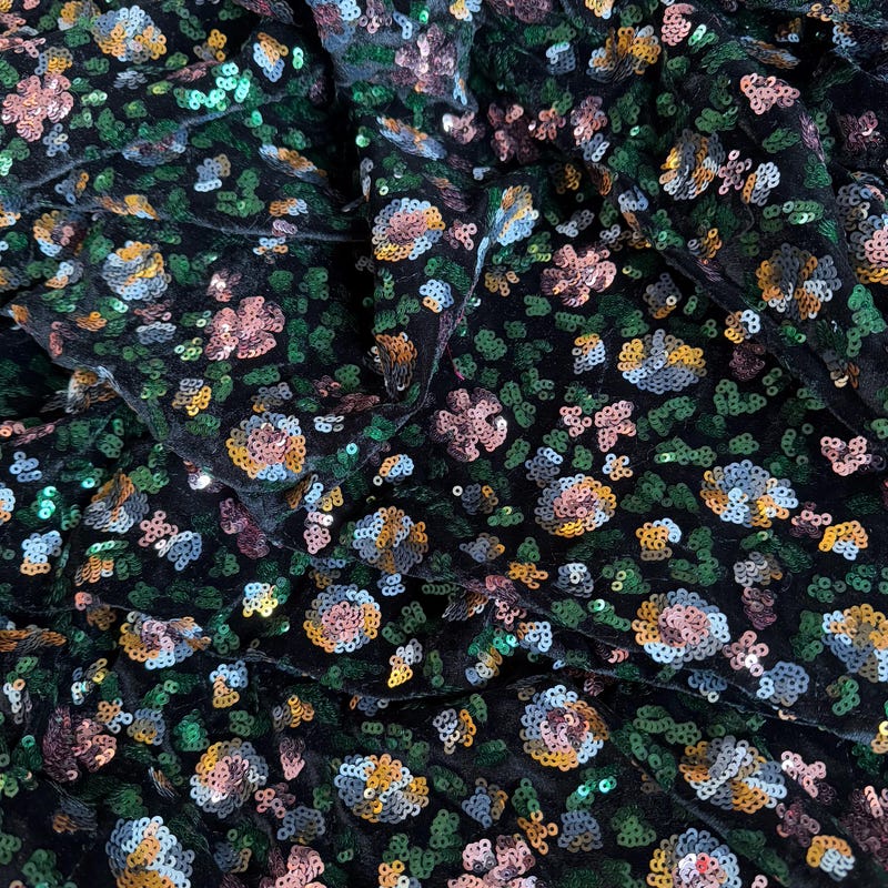 Floral Velvet Fabric - Etsy