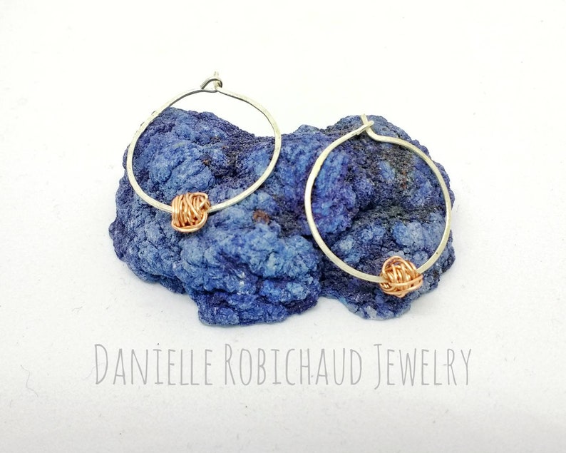 Cute Handmade Small Hoop Earrings, Handmade Silver Hoops, Simple Hoop ...