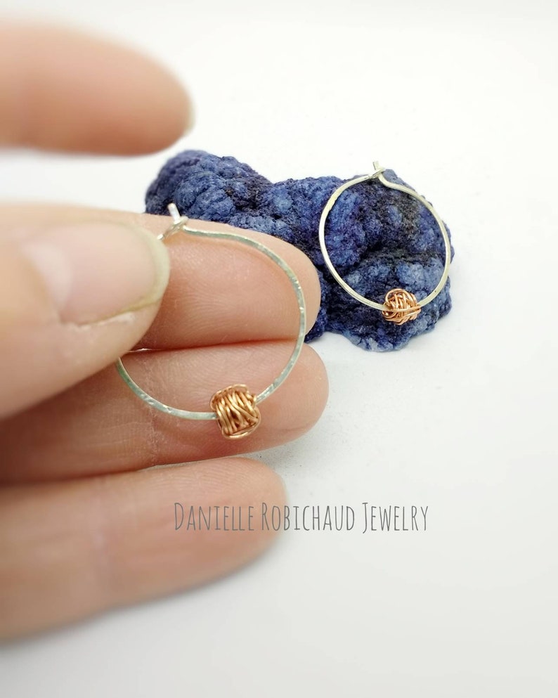 Cute Handmade Small Hoop Earrings, Handmade Silver Hoops, Simple Hoop ...